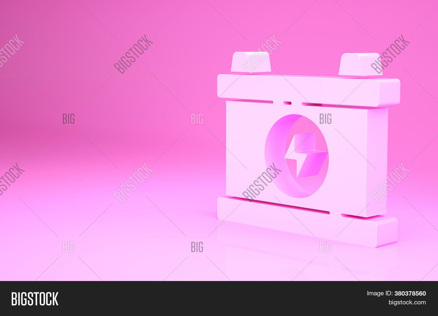 Pink Car Battery Icon Image & Photo (Free Trial) | Bigstock