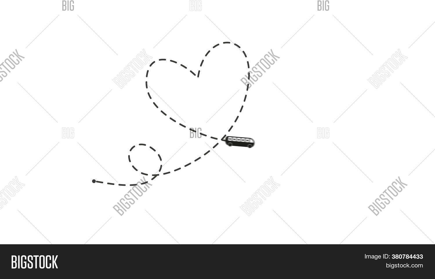 One Dashed Line Image & Photo (Free Trial) | Bigstock