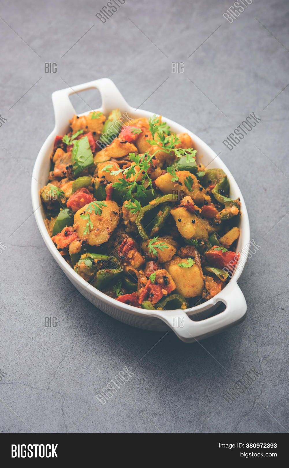 Aloo Shimla Mirch Image & Photo (Free Trial) | Bigstock