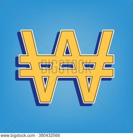 Won Sign. Golden Icon Vector & Photo (Free Trial) | Bigstock