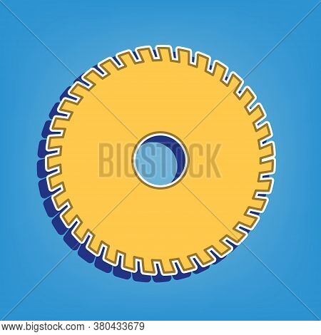 Saw Sign. Golden Icon Vector & Photo (Free Trial) | Bigstock