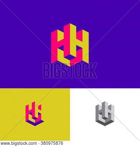 Double H Letters Cube Vector & Photo (Free Trial) | Bigstock