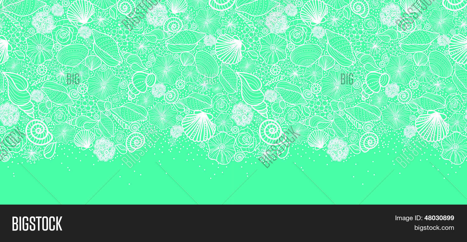 Blue Seashells Line Vector & Photo (Free Trial) | Bigstock
