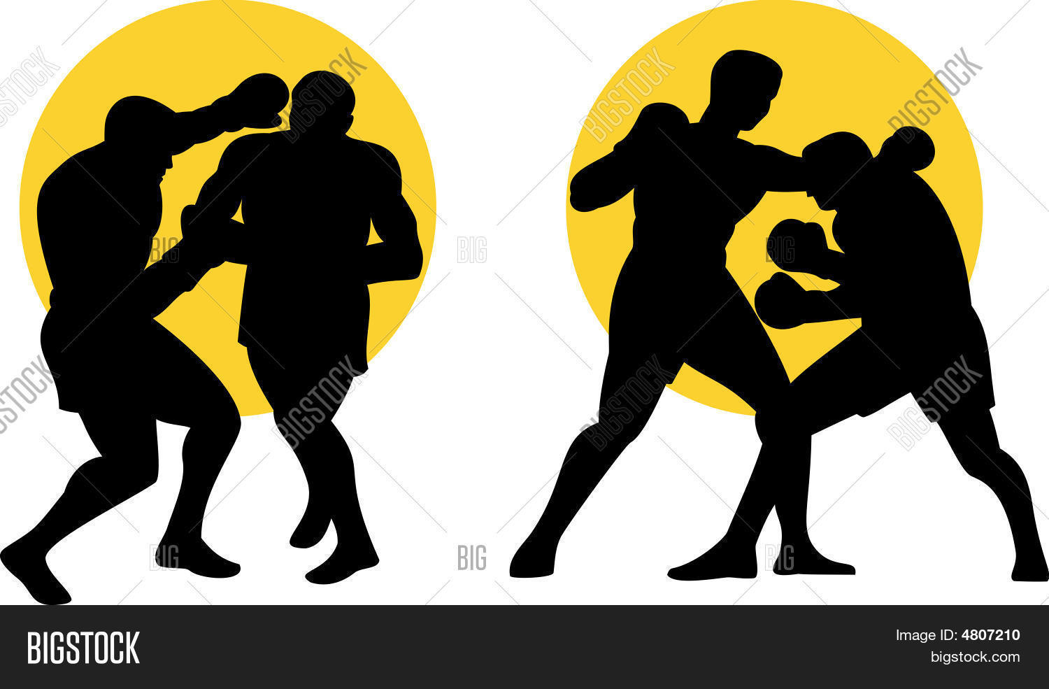 Boxing Silhouette Vector & Photo (Free Trial) | Bigstock