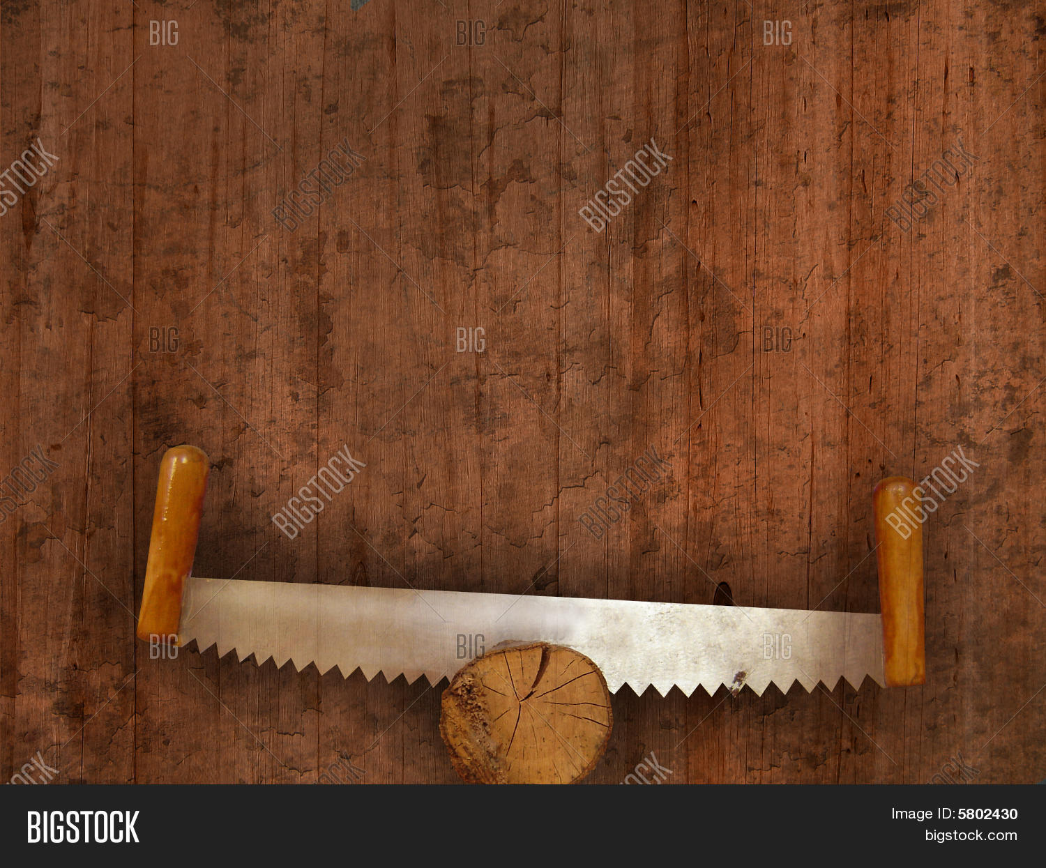 Two-handled Saw On Image & Photo (Free Trial) | Bigstock