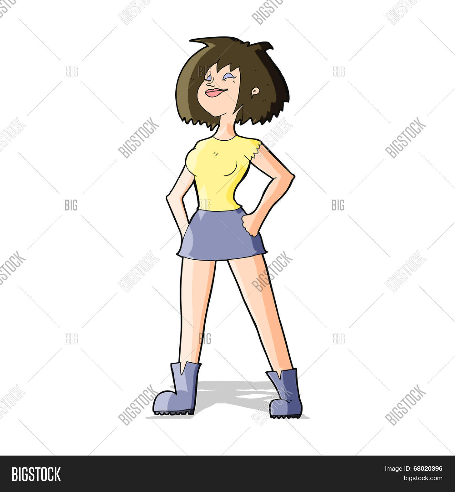 Cartoon Capable Woman Vector & Photo (Free Trial) | Bigstock