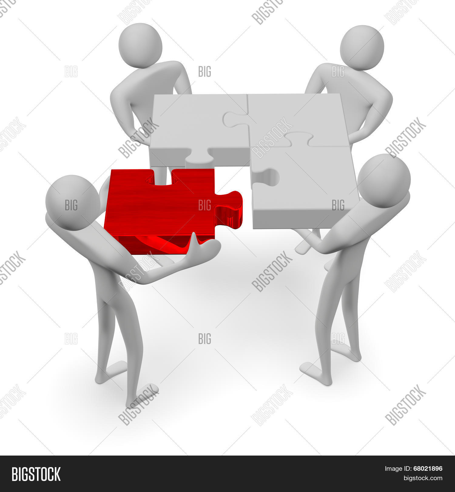 3D People Grey Puzzle Image & Photo (Free Trial) | Bigstock