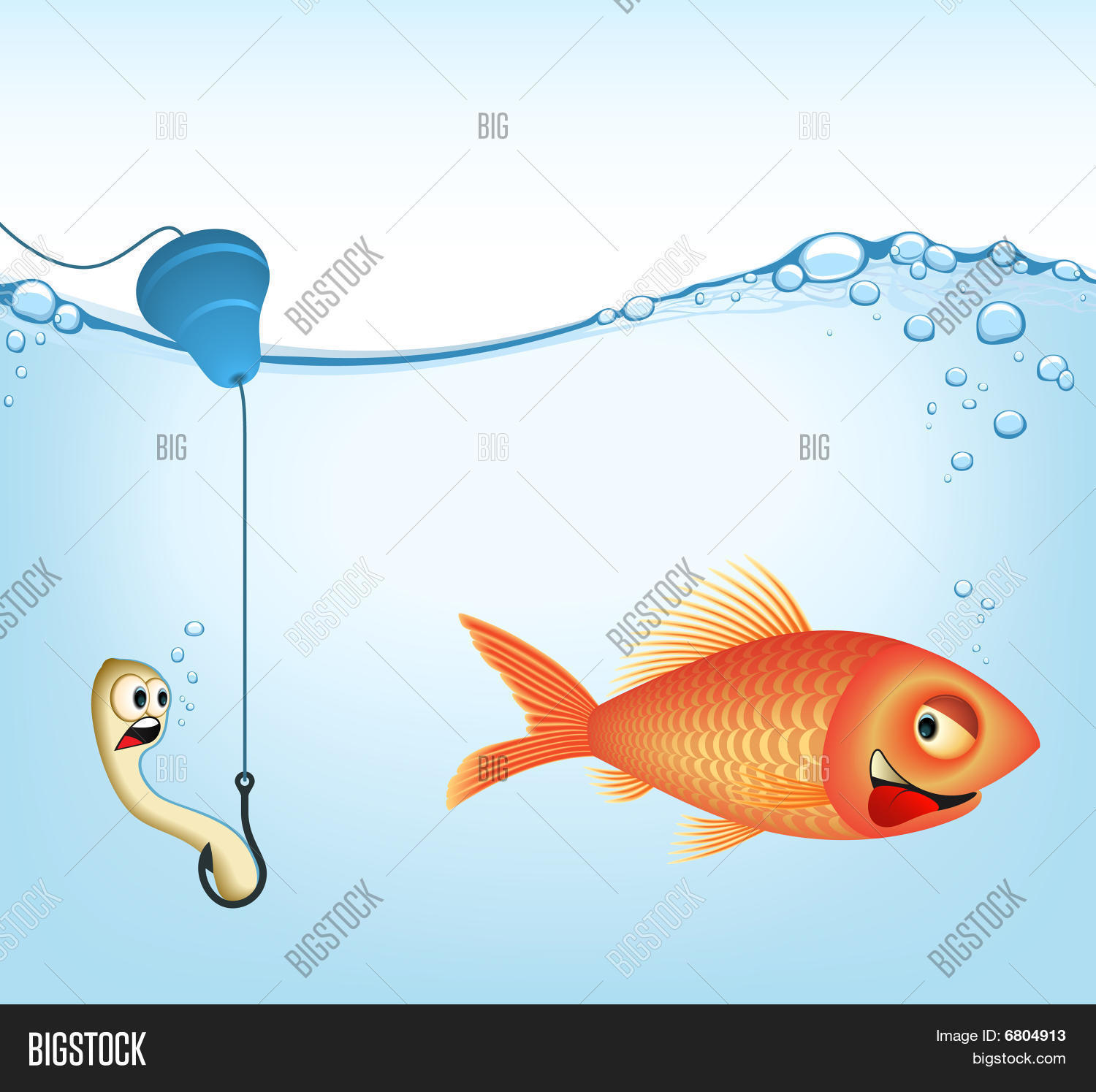 Fish Earthworm / Vector & Photo (Free Trial) | Bigstock