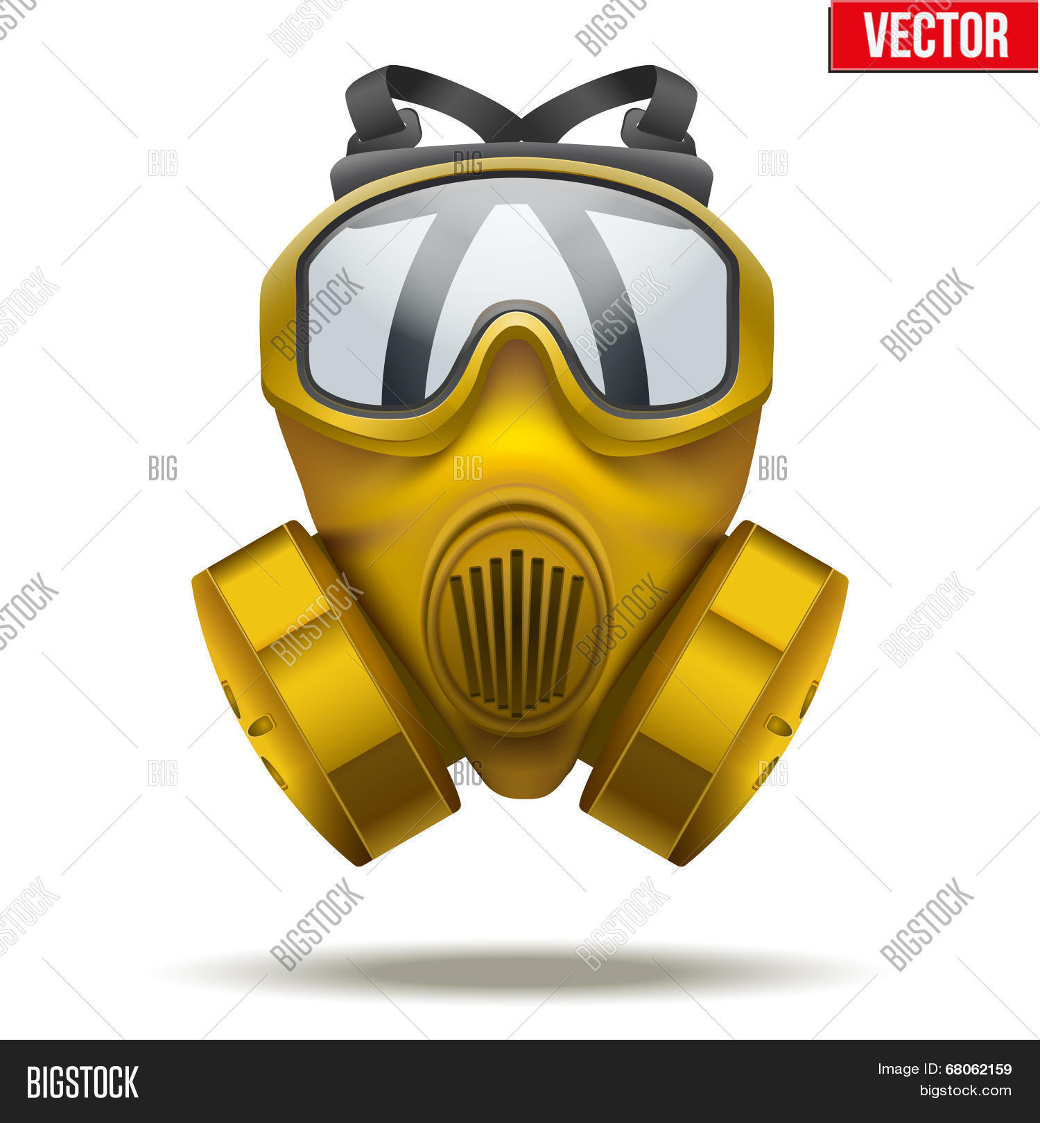 Yellow Gas Mask Vector & Photo (Free Trial) | Bigstock