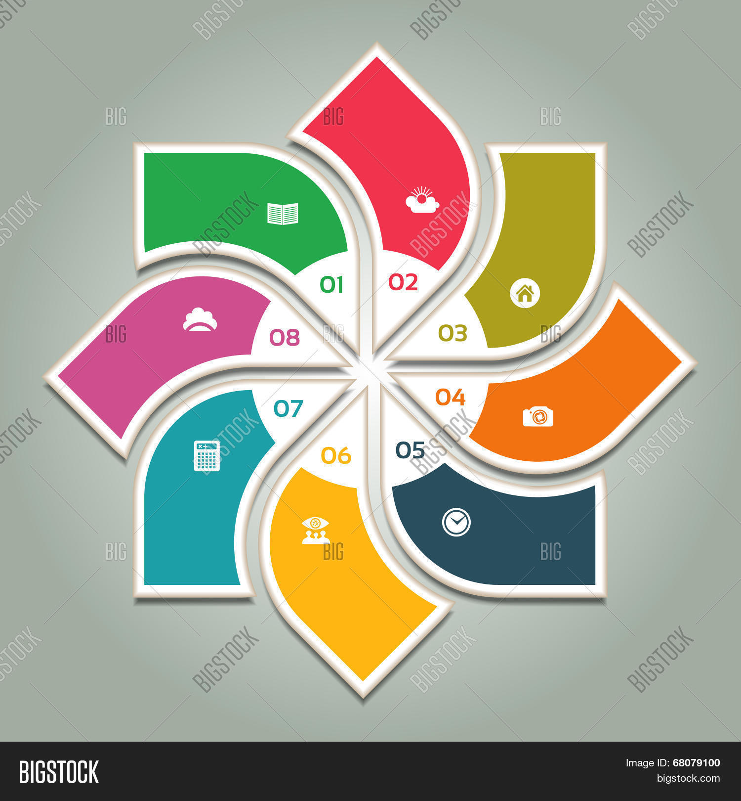 Cyclic Diagram Eight Vector & Photo (Free Trial) | Bigstock