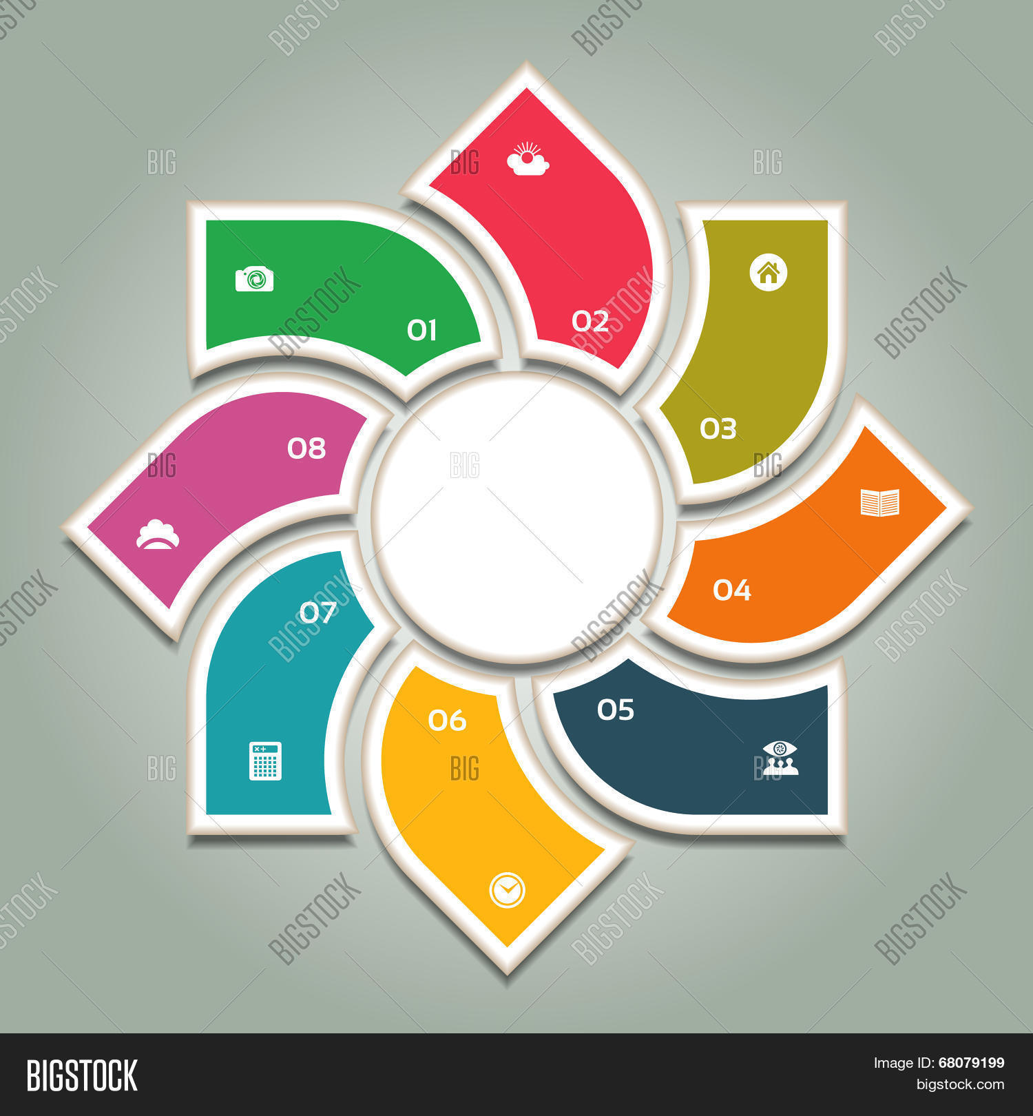 Cycle Diagram Eight Vector & Photo (Free Trial) | Bigstock