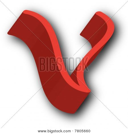 3D Red Letter V Logo Image & Photo (Free Trial) | Bigstock