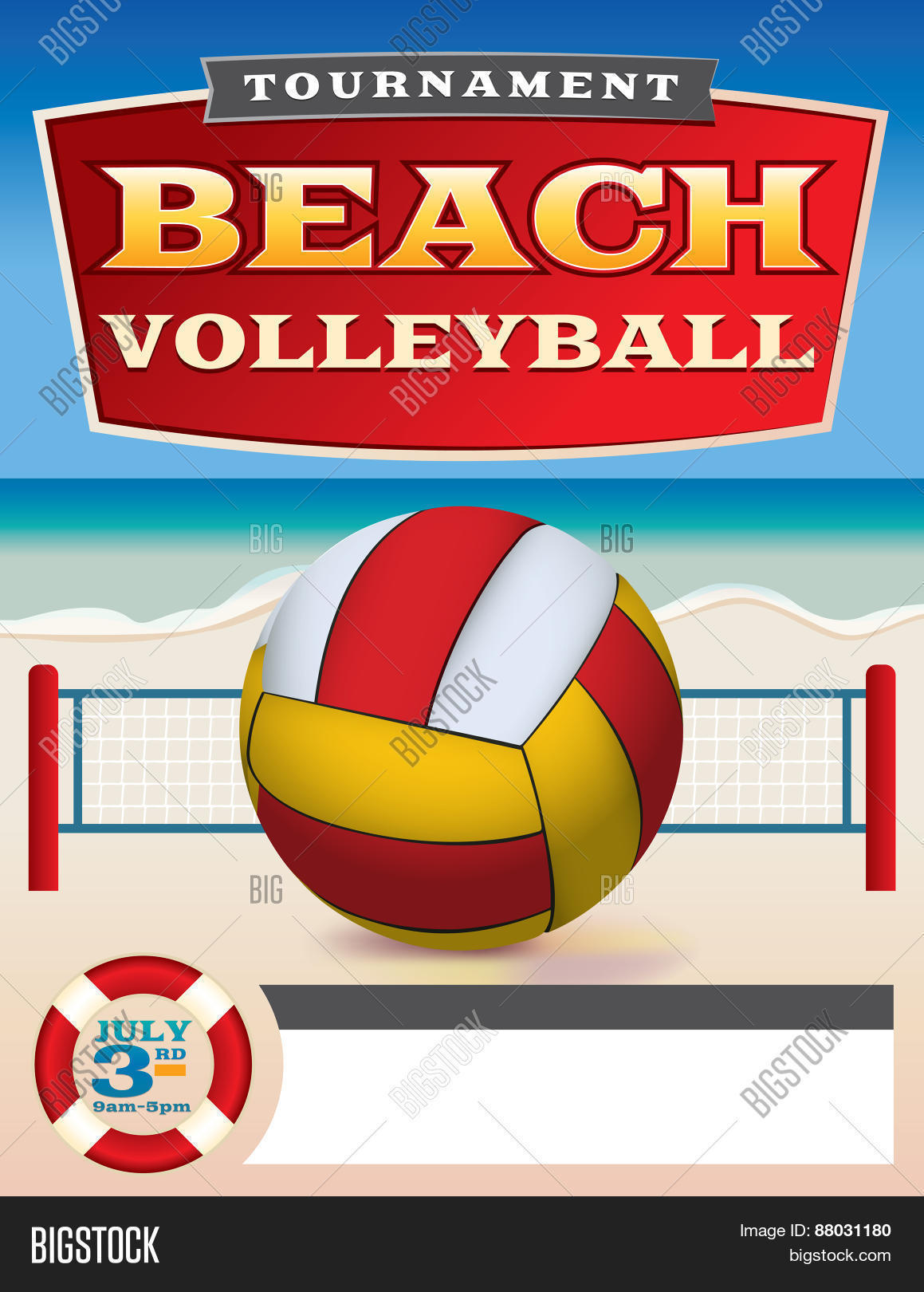 Beach Volleyball Vector & Photo (Free Trial) | Bigstock