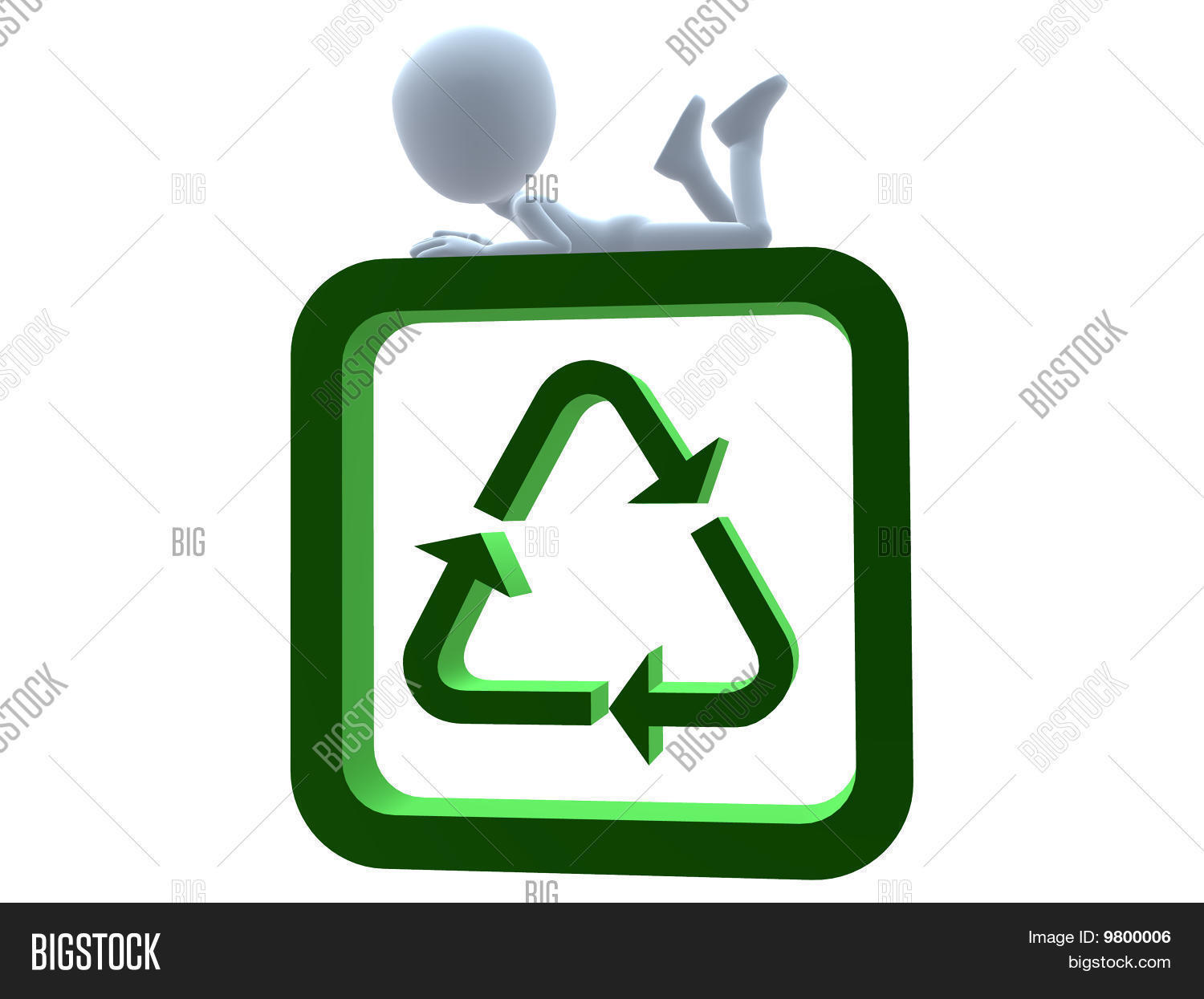 3D Guy Recycle Sign Image & Photo (Free Trial) | Bigstock