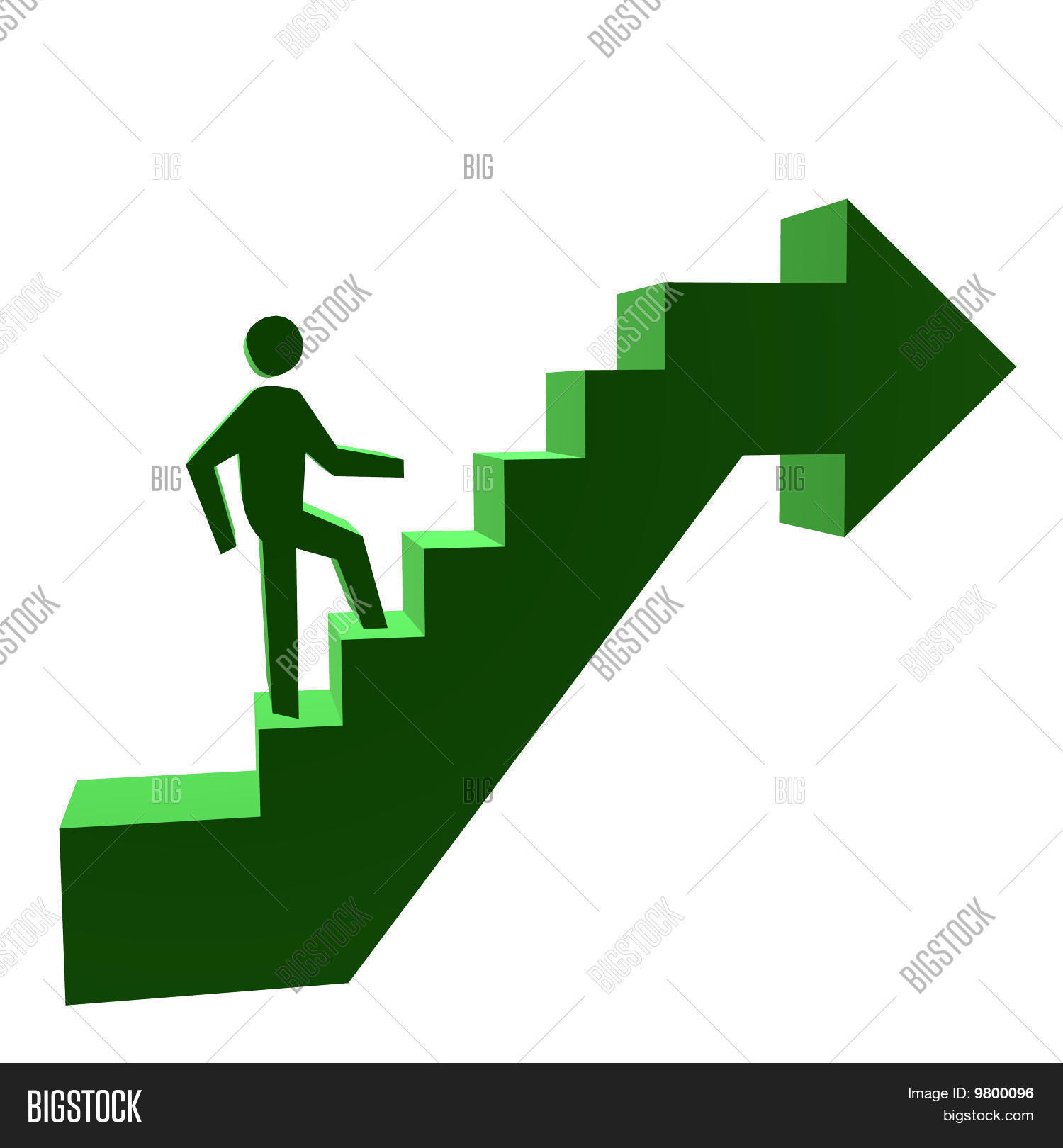 3D Man Walking Stairs Image & Photo (Free Trial) | Bigstock
