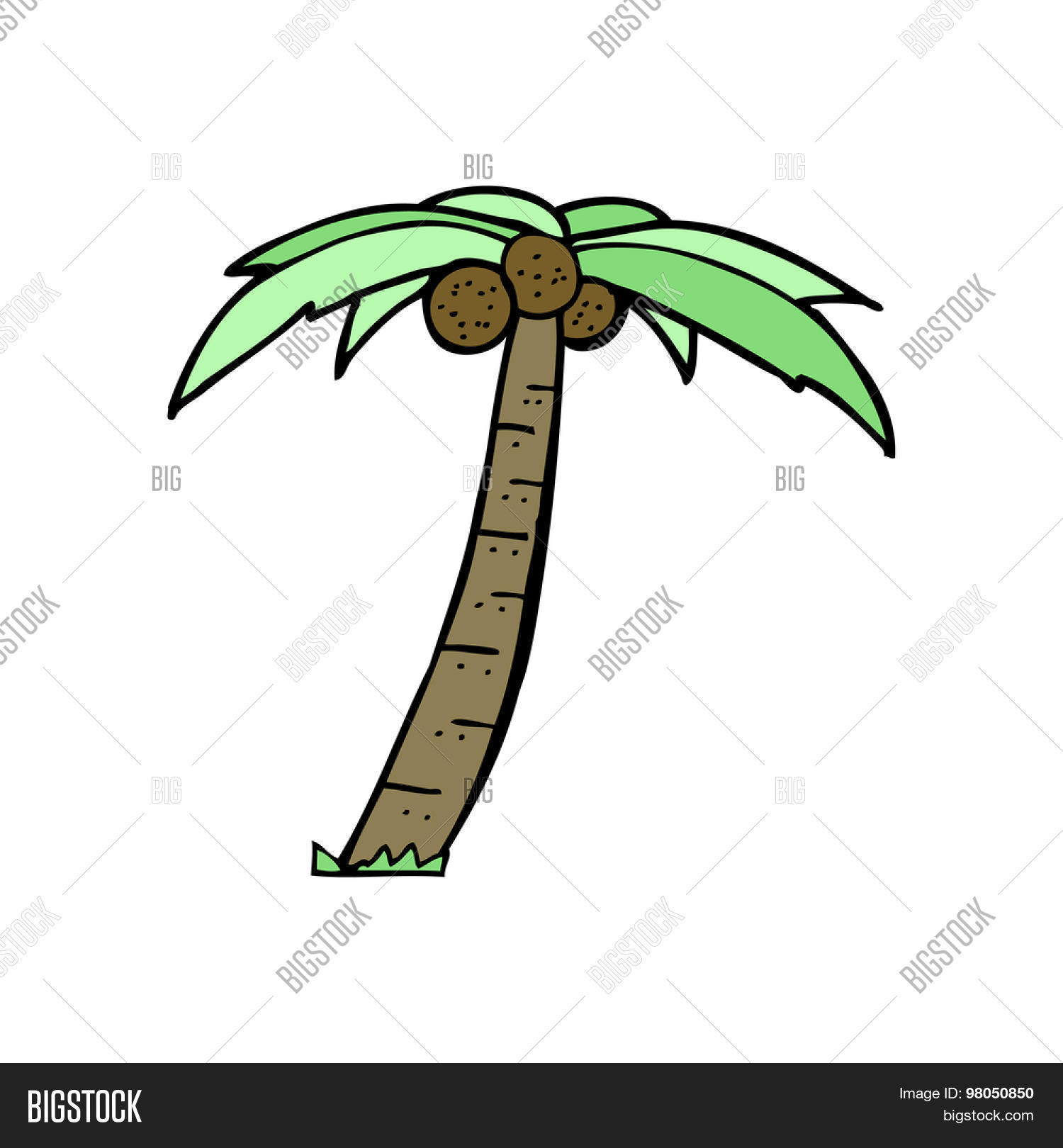 Cartoon Palm Tree Vector & Photo (Free Trial) | Bigstock