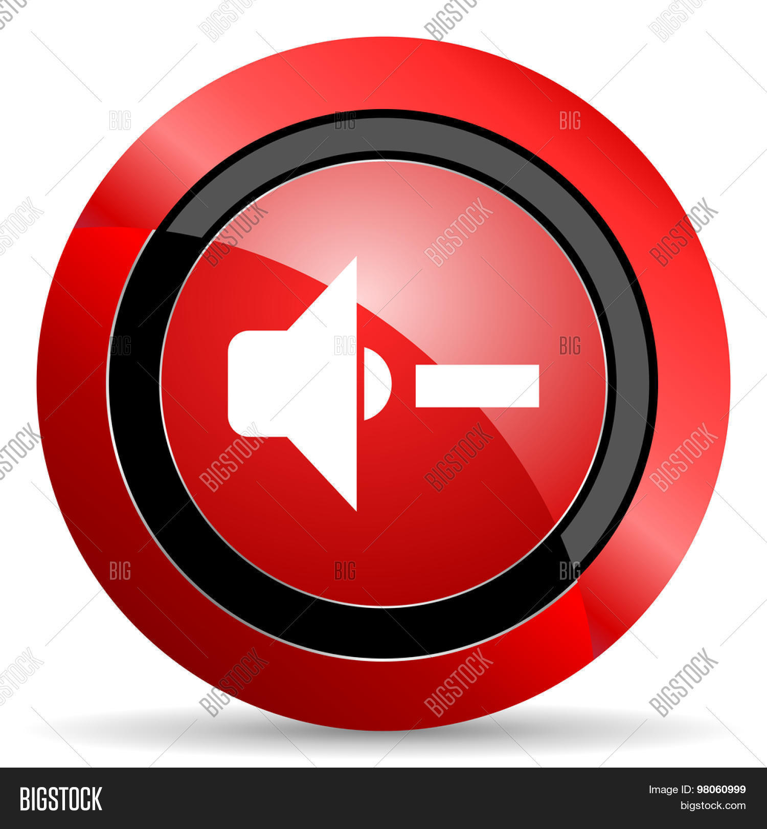 Speaker Volume Red Image & Photo (Free Trial) | Bigstock