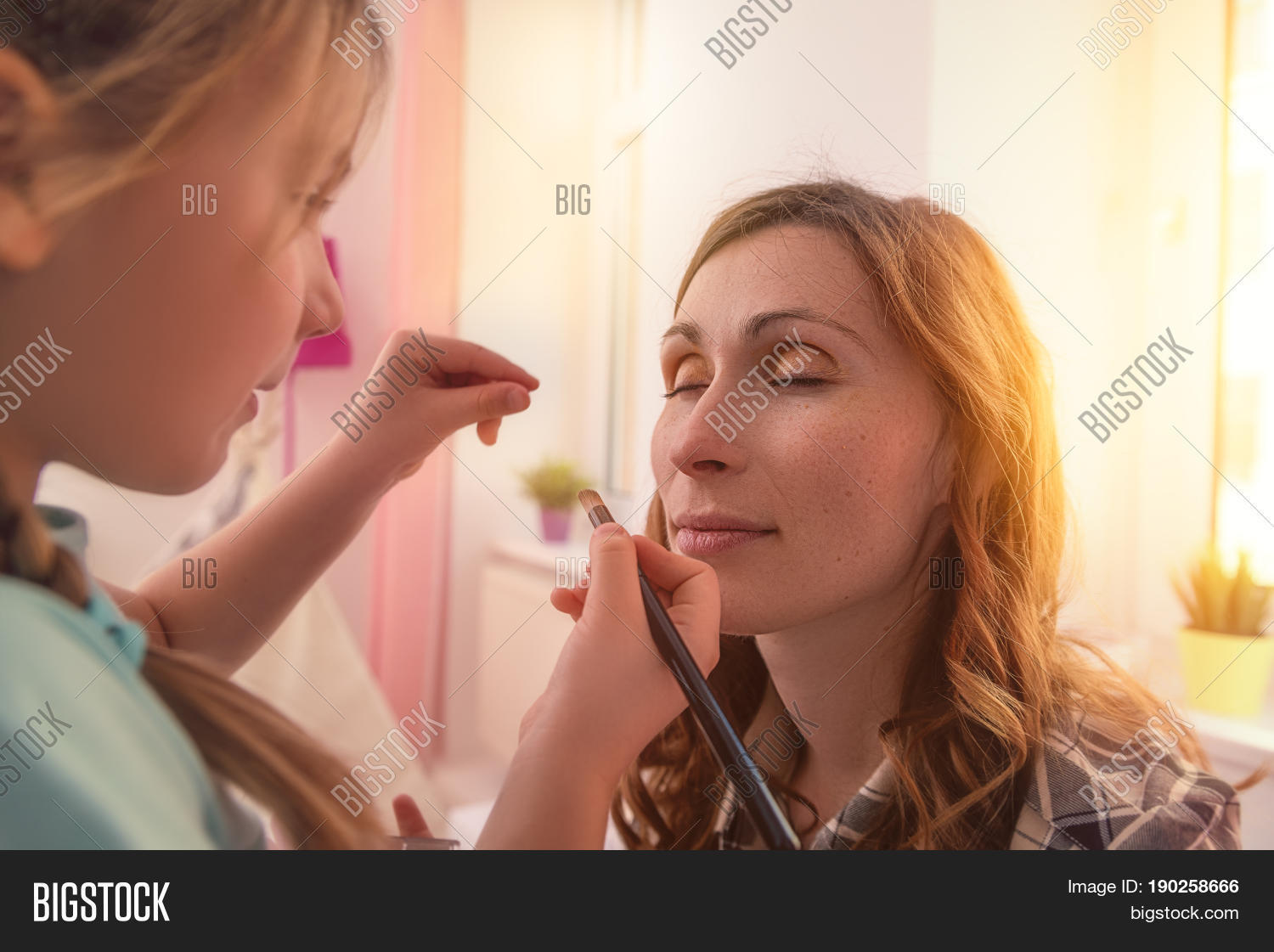 Daughter Putting Image & Photo (Free Trial) | Bigstock