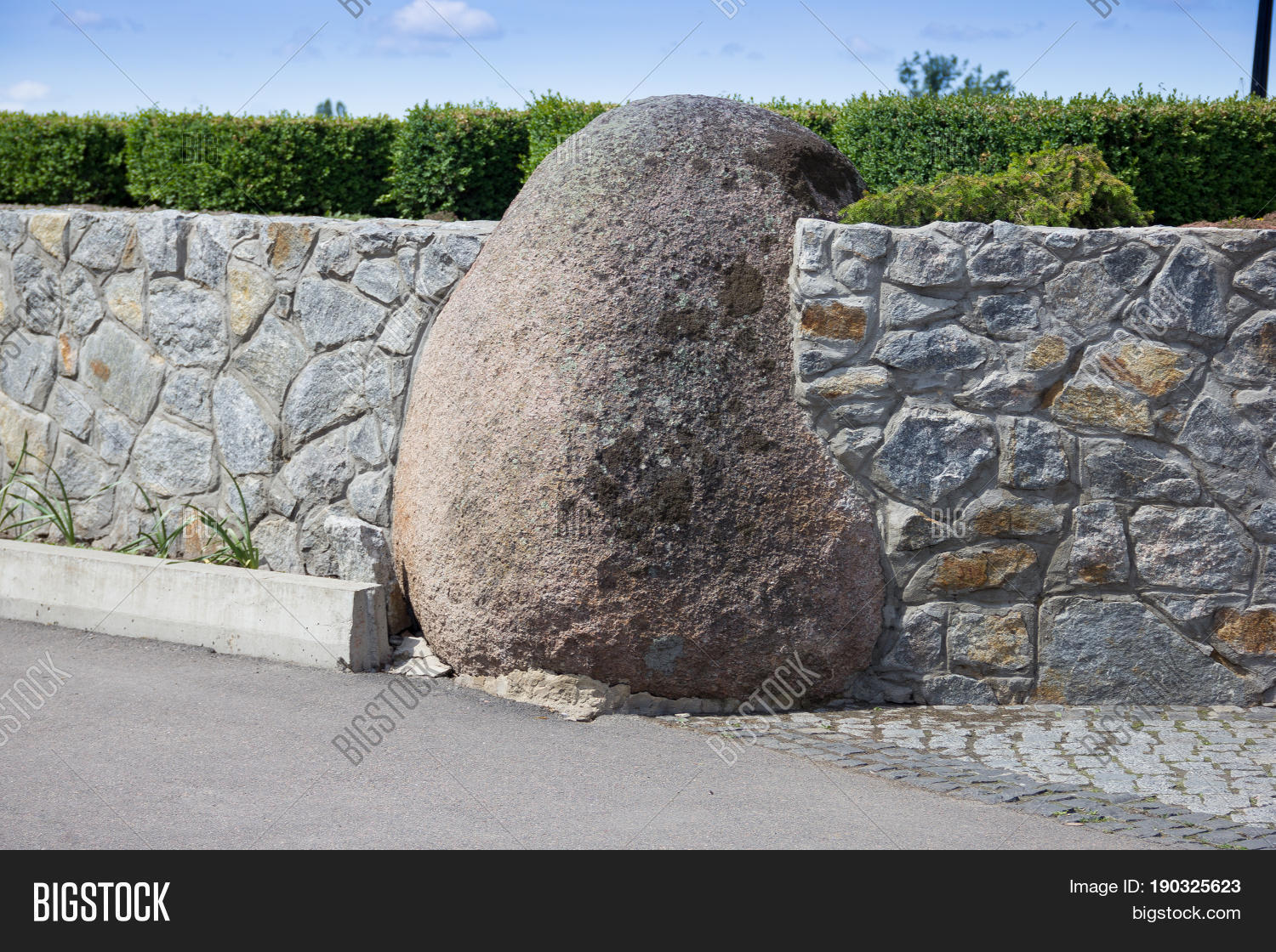 Stone Fence Large Image & Photo (Free Trial) | Bigstock
