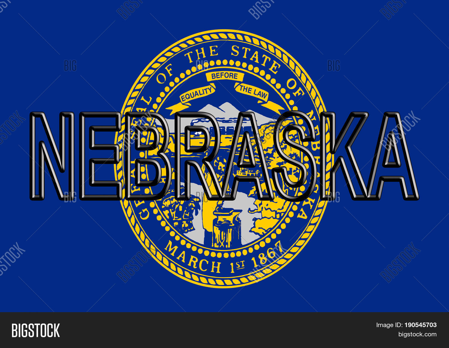 Flag Nebraska Word Image & Photo (Free Trial) | Bigstock