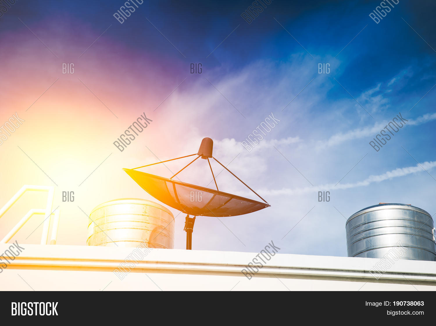 Satellite Dish On Roof Image & Photo (Free Trial) | Bigstock
