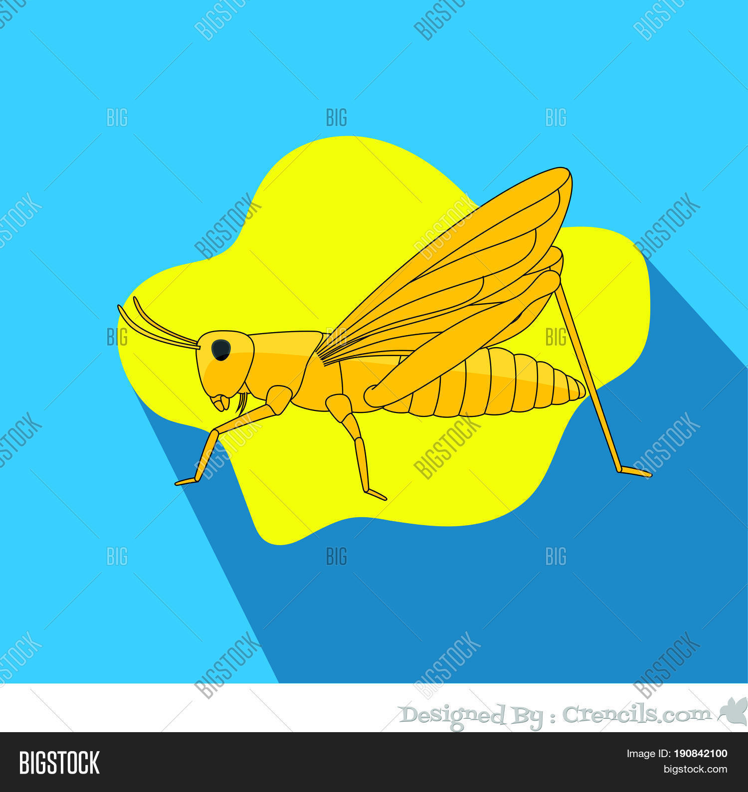 Creepy Grasshopper Vector & Photo (Free Trial) | Bigstock