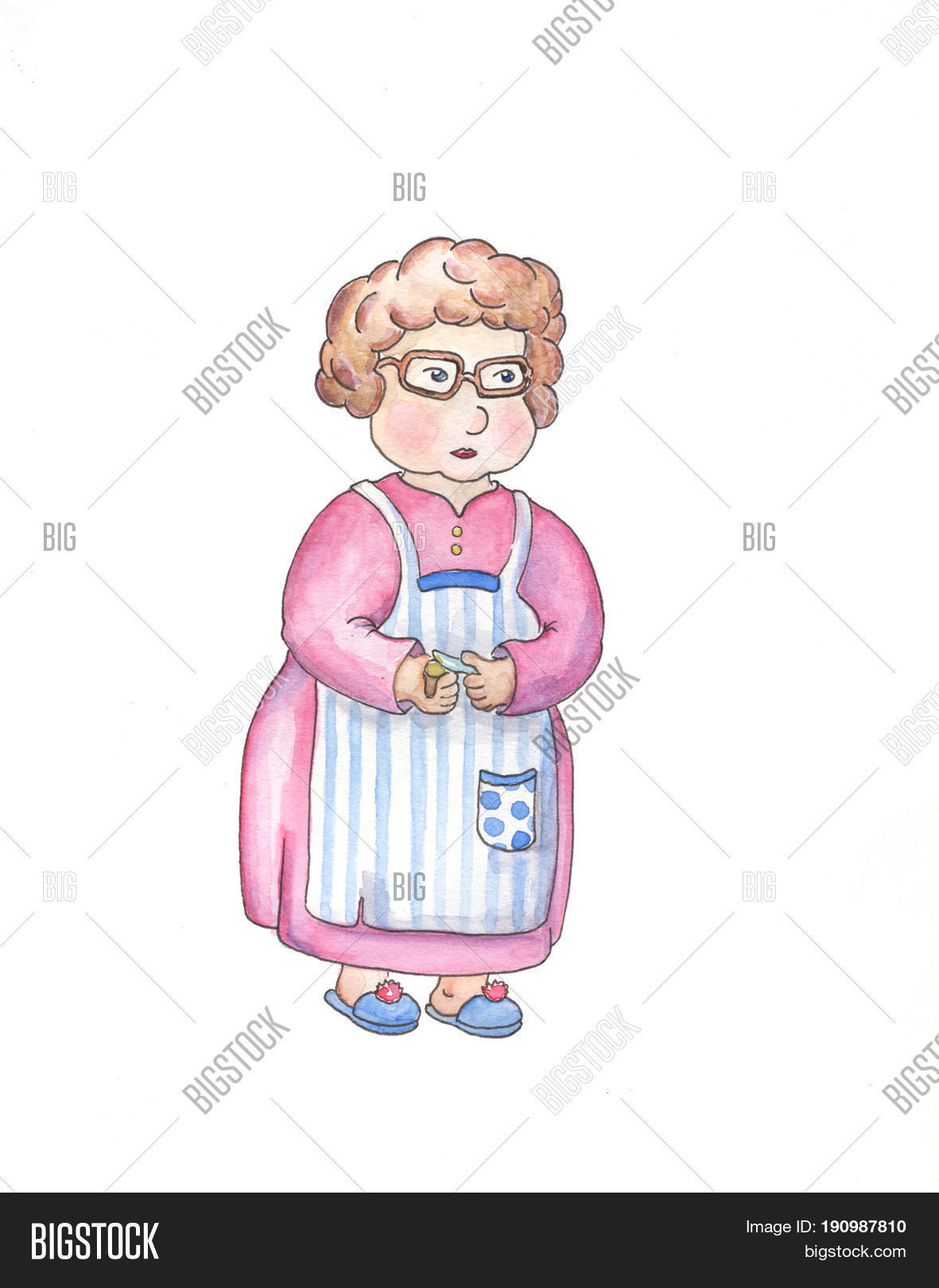 Senior Age Woman Apron Image & Photo (Free Trial) | Bigstock