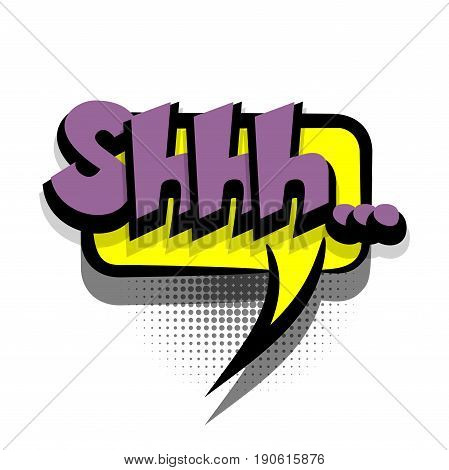 Funny SHHH Comic Book Vector & Photo (Free Trial) | Bigstock