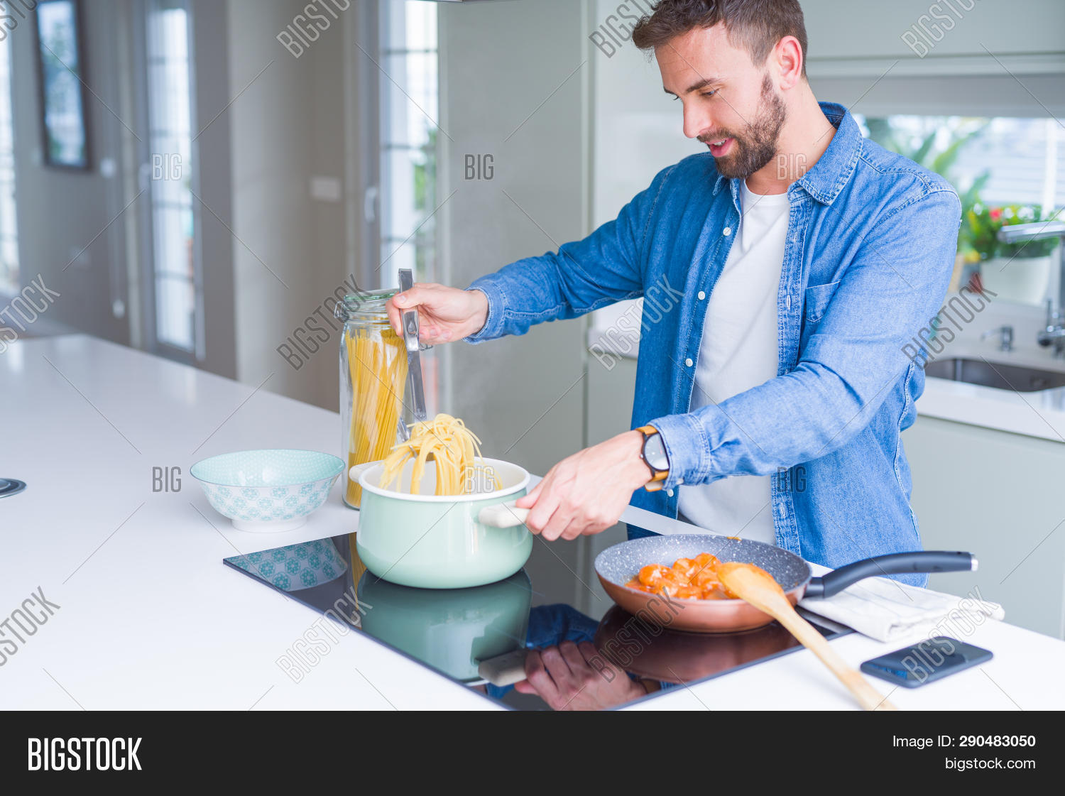 Handsome Man Cooking Image & Photo (Free Trial) | Bigstock