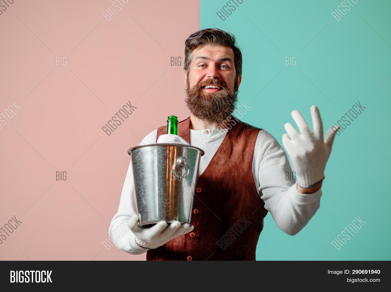 Happy Butler Man Image & Photo (Free Trial) | Bigstock