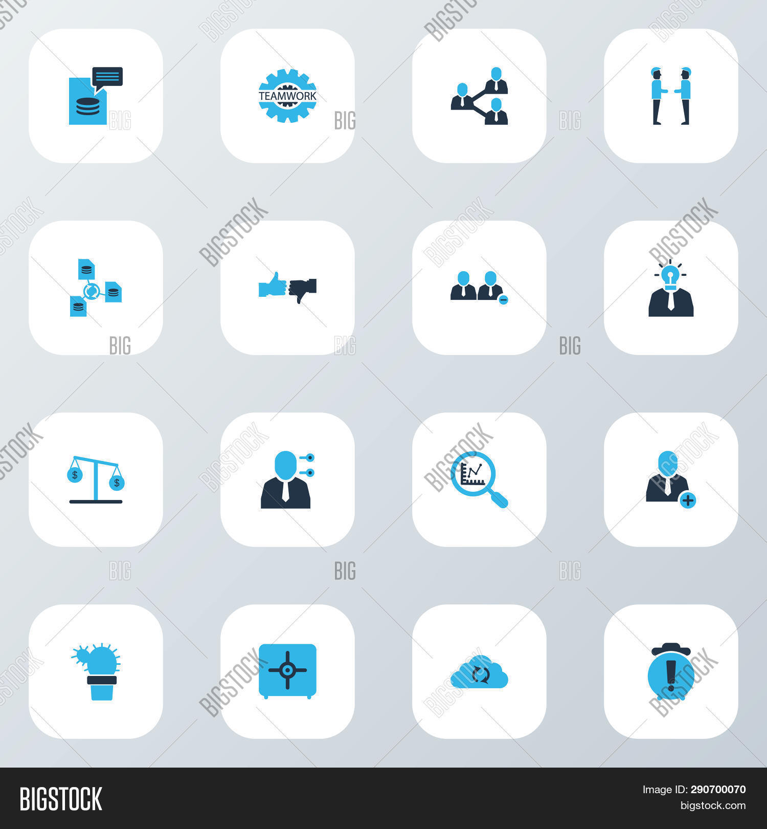 Work Icons Colored Set Image & Photo (Free Trial) | Bigstock