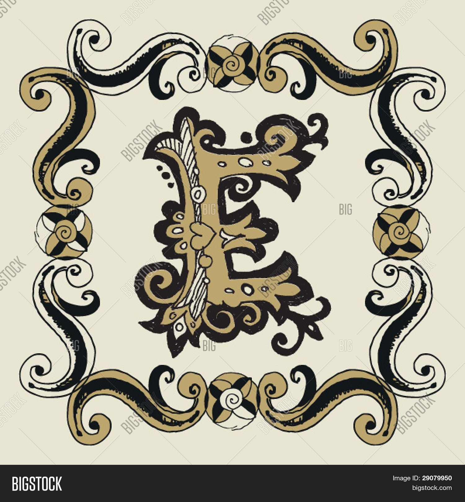 Vector y foto Alfabeto Barroco De (prueba gratis) | Bigstock