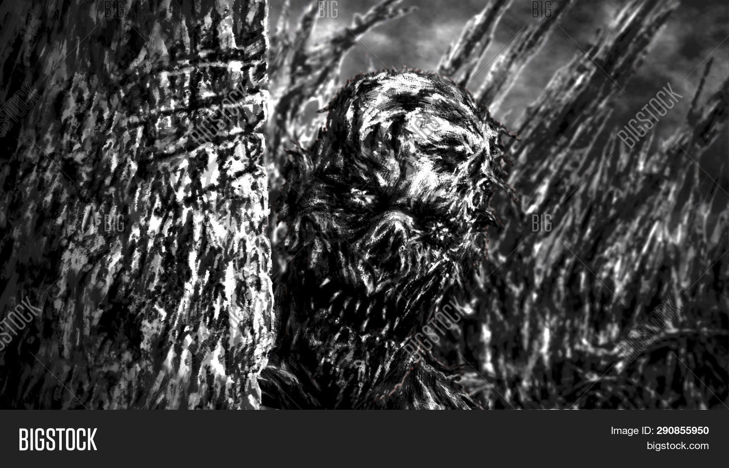 Monster Behind Wall Image & Photo (Free Trial) | Bigstock