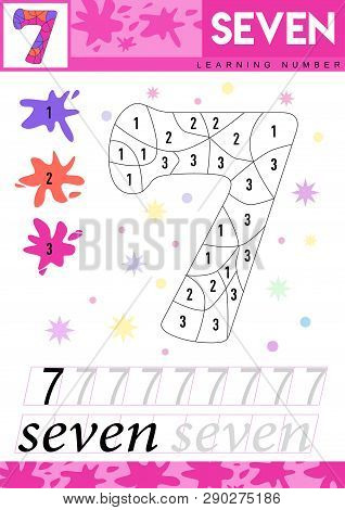 Learn Numbers 7. Vector & Photo (Free Trial) | Bigstock