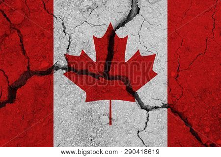 Canada Flag On Cracked Image & Photo (Free Trial) | Bigstock