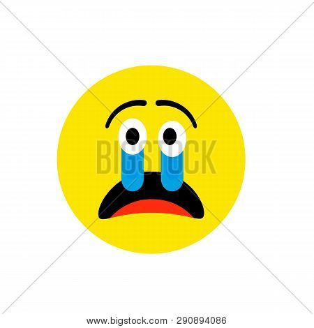 Sad Crying Face Emoji Vector & Photo (Free Trial) | Bigstock