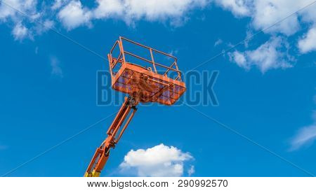 Cherry Picker On Blue Image & Photo (Free Trial) | Bigstock
