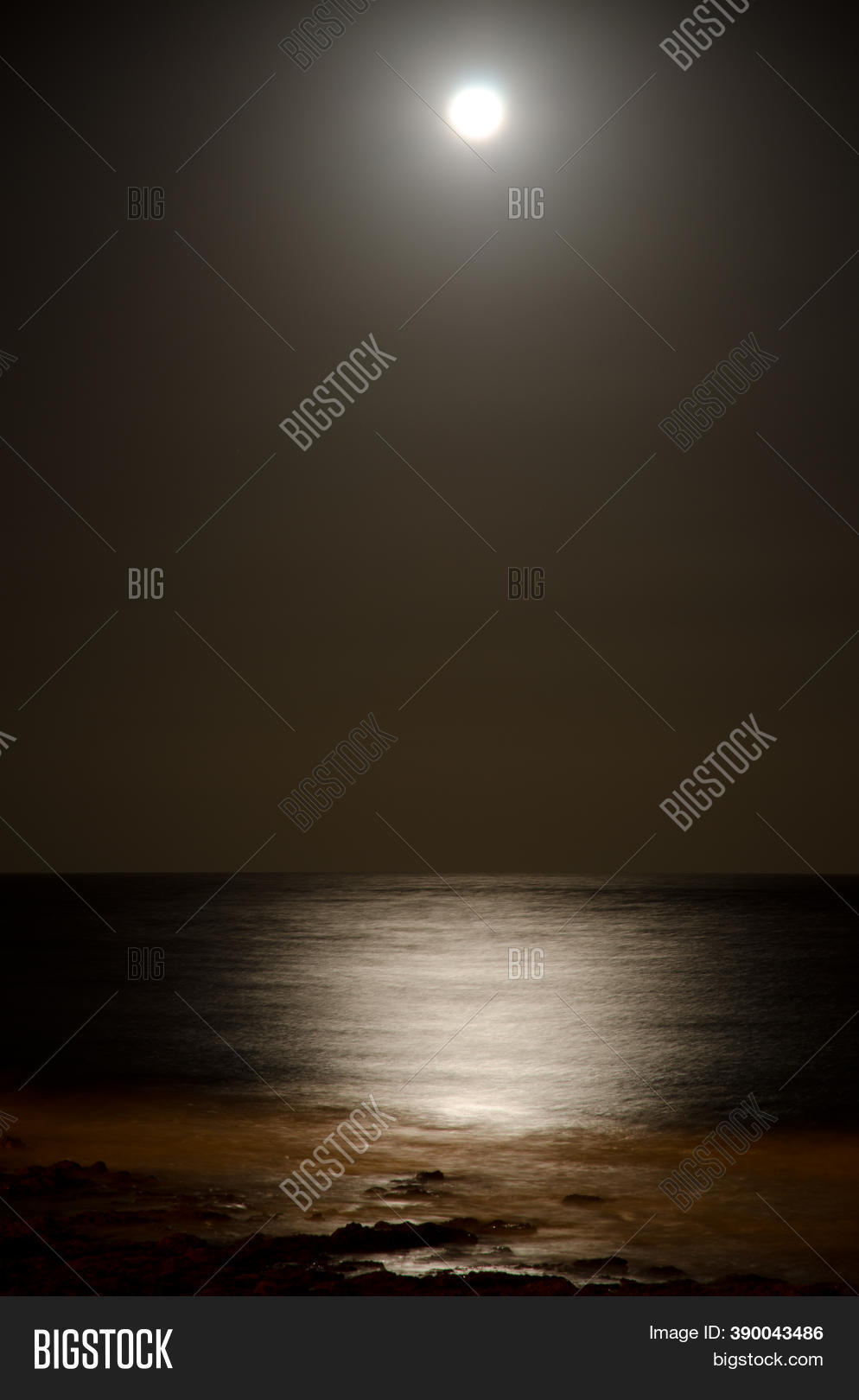 Seascape Night Moon Image & Photo (Free Trial) | Bigstock