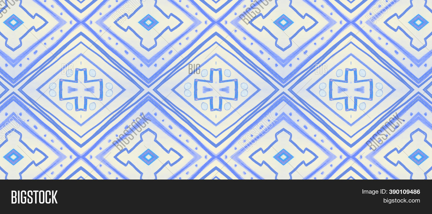 Ethnic Pattern. Blue Image & Photo (Free Trial) | Bigstock