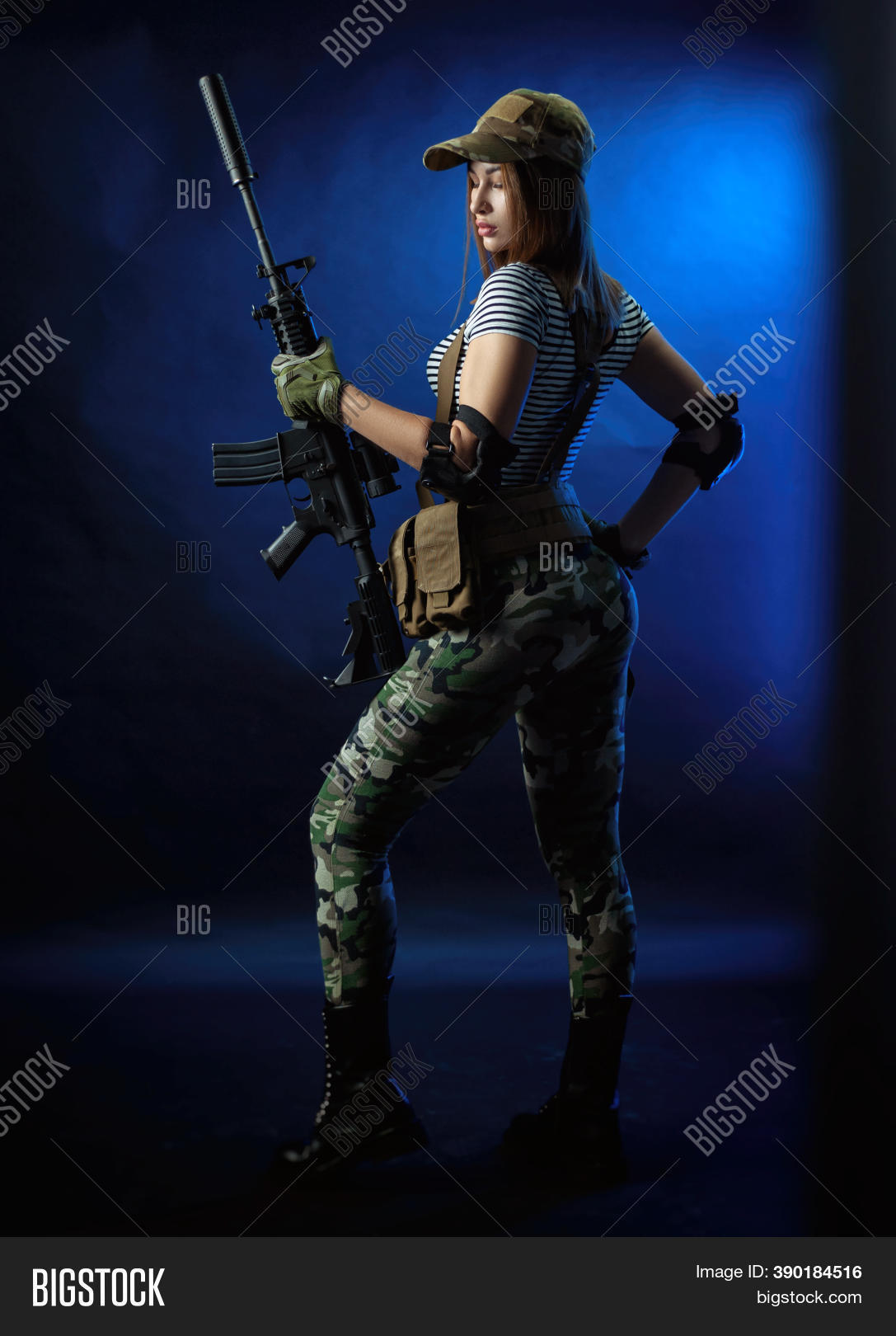 Woman Military Airsoft Image & Photo (Free Trial) | Bigstock