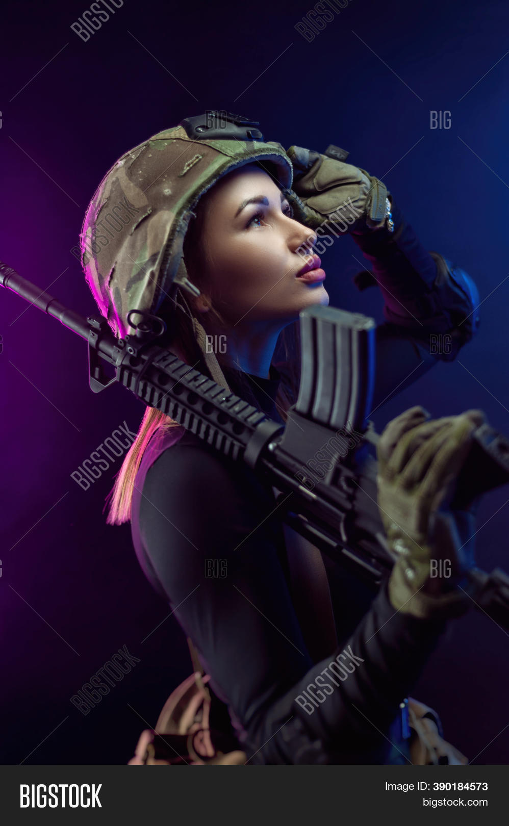 Woman Military Airsoft Image & Photo (Free Trial) | Bigstock