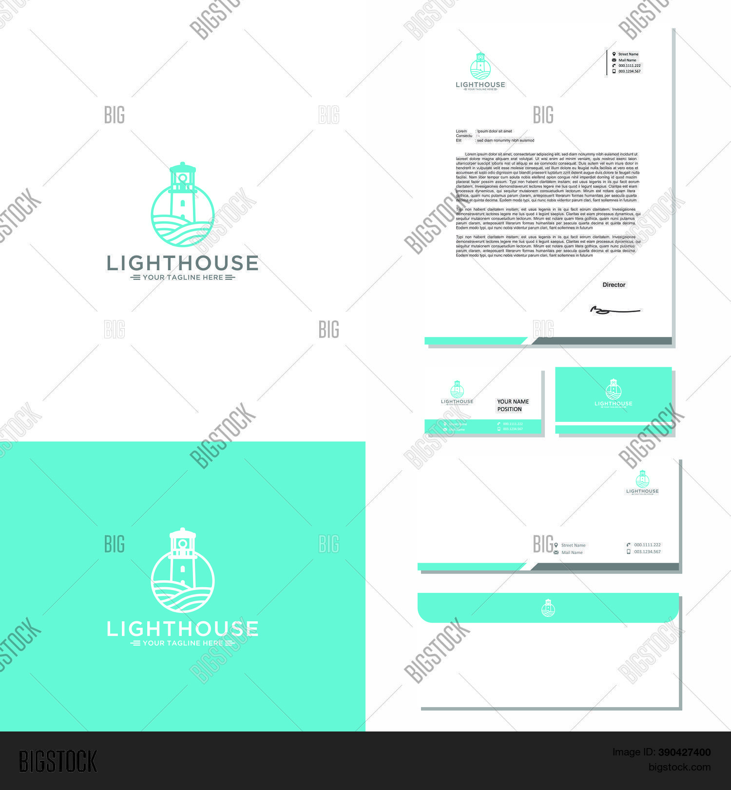 Lighthouse Logo Vector & Photo (Free Trial) | Bigstock
