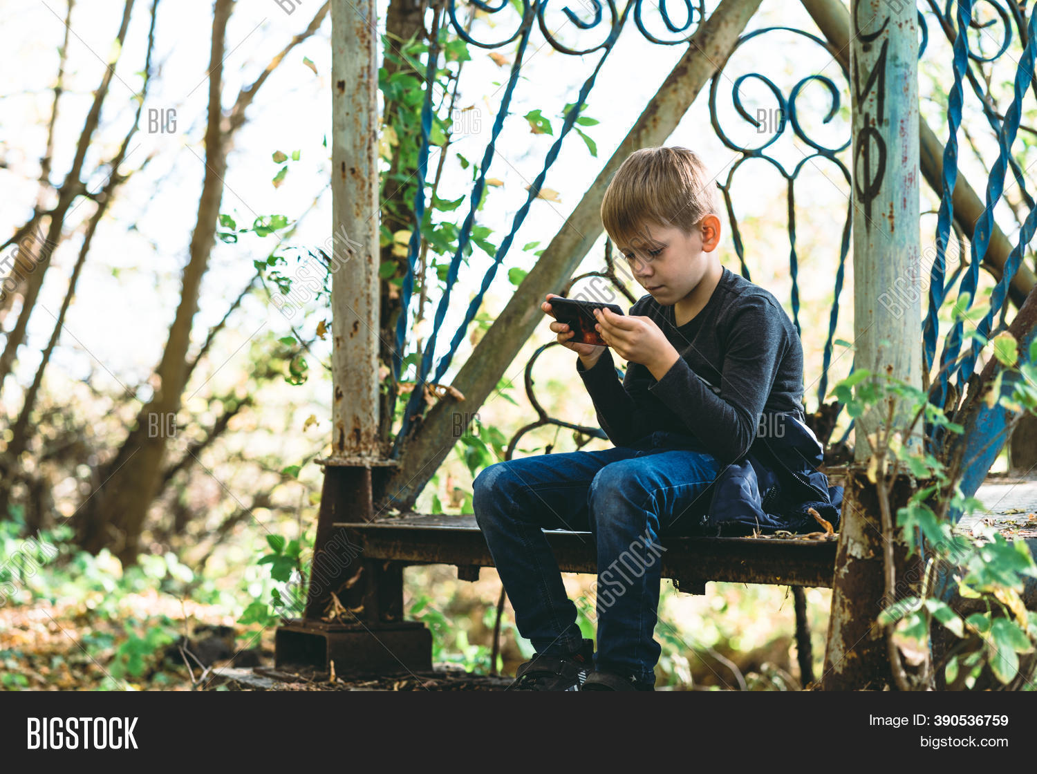 Focused Boy Using Image & Photo (Free Trial) | Bigstock