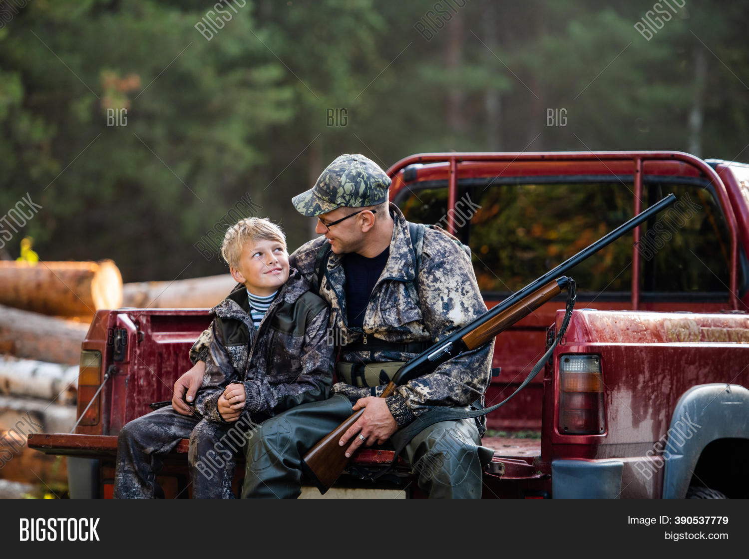 Young Hunter Boy Sit Image & Photo (Free Trial) | Bigstock