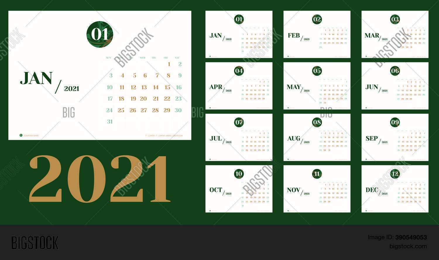 2021 French Calendar Template Year Color Planner Vector Image