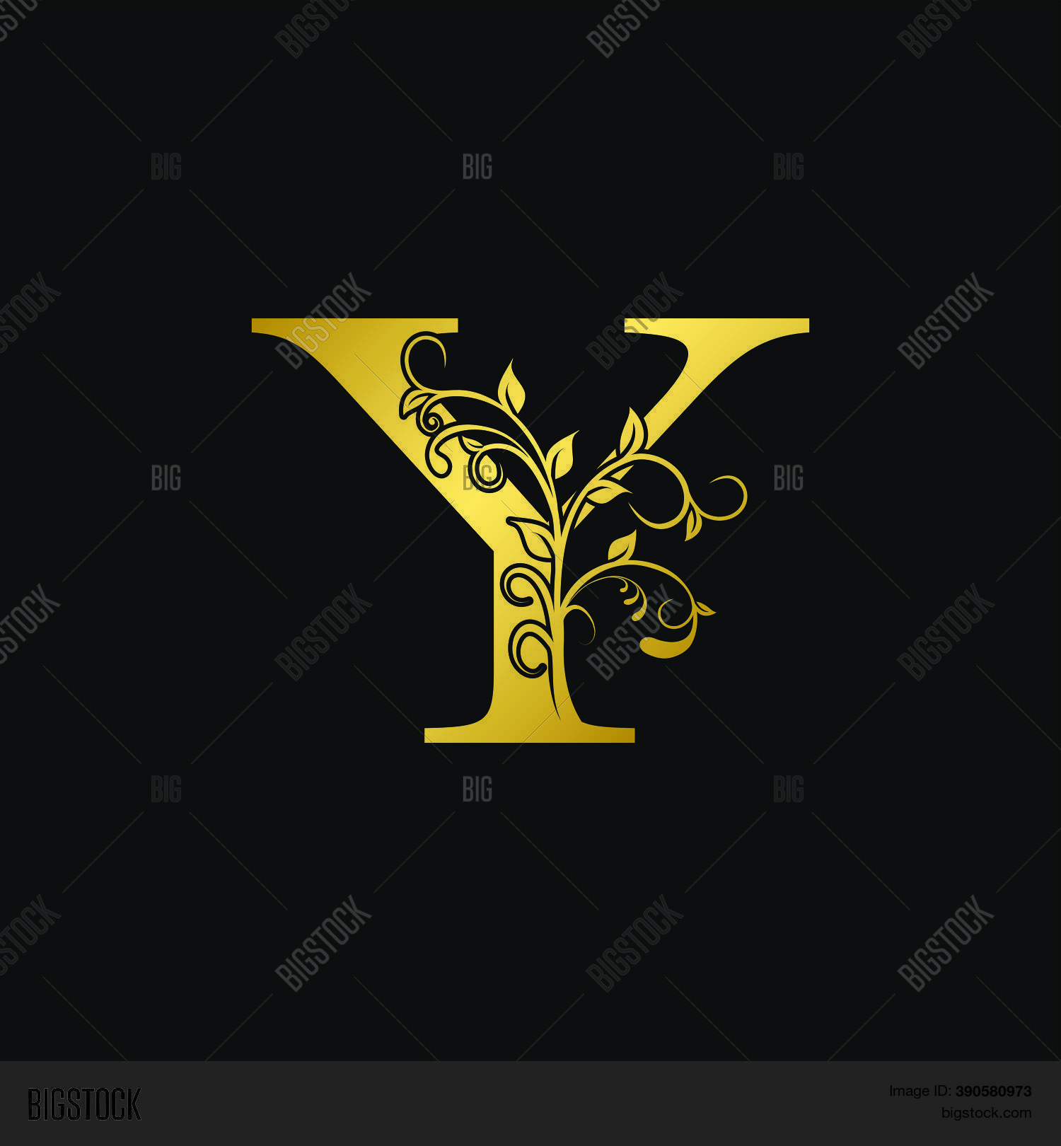Golden Initial Letter Vector & Photo (Free Trial) | Bigstock