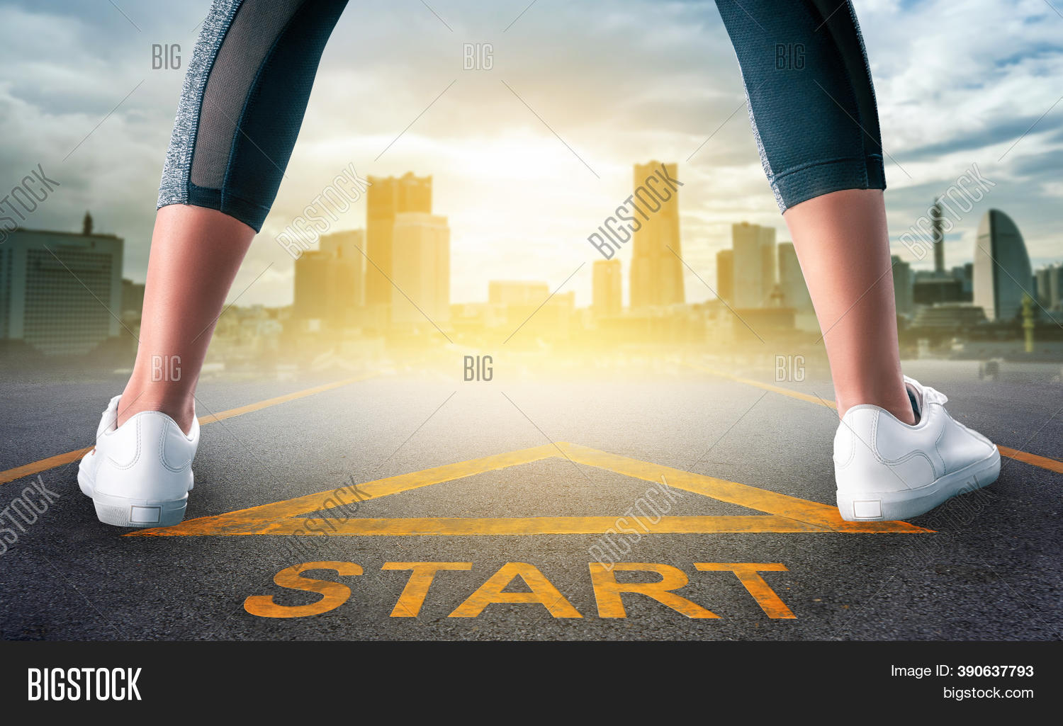 Woman Runner Standing Image & Photo (Free Trial) | Bigstock