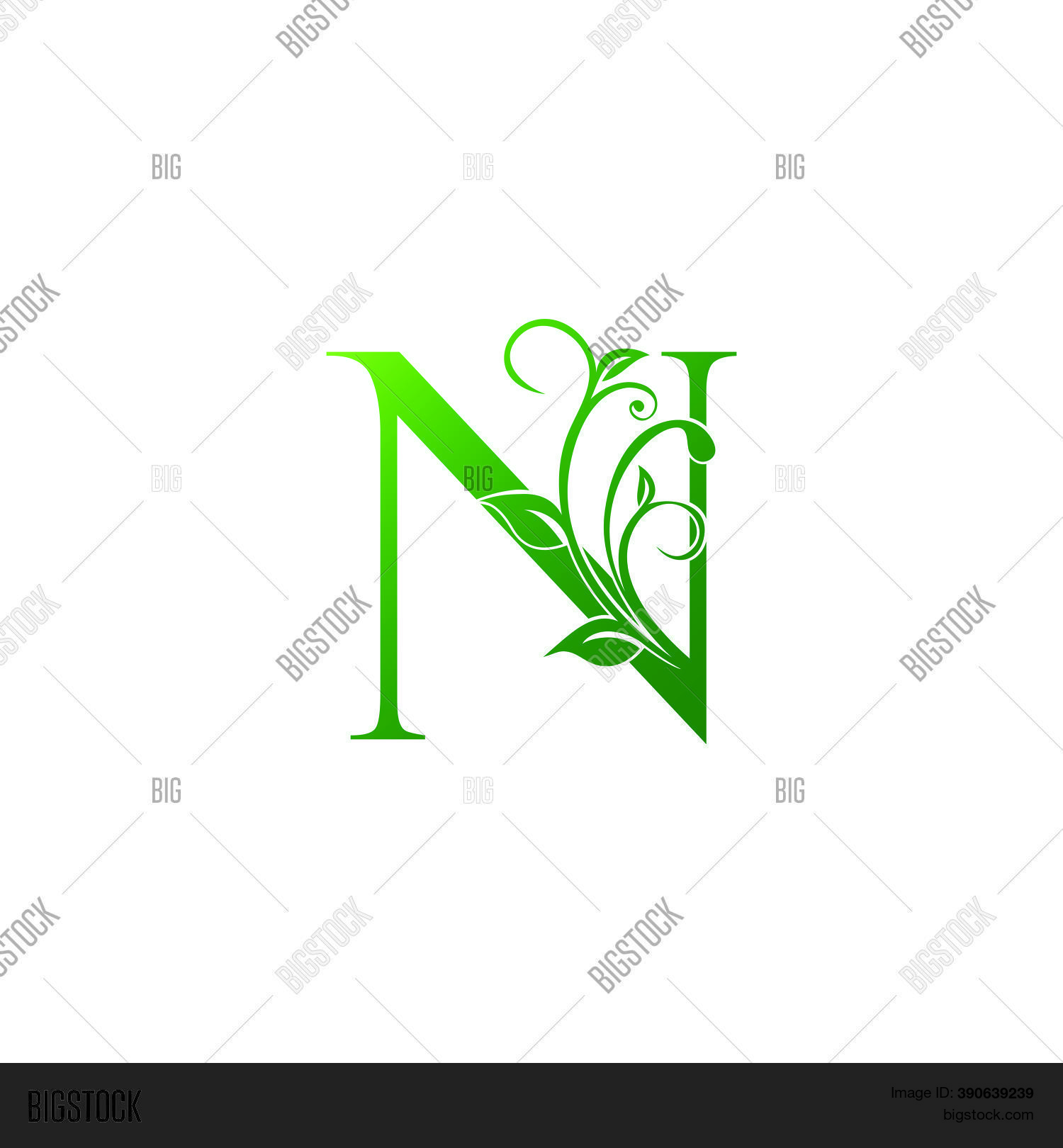 Green Ornate Floral Vector & Photo (Free Trial) | Bigstock