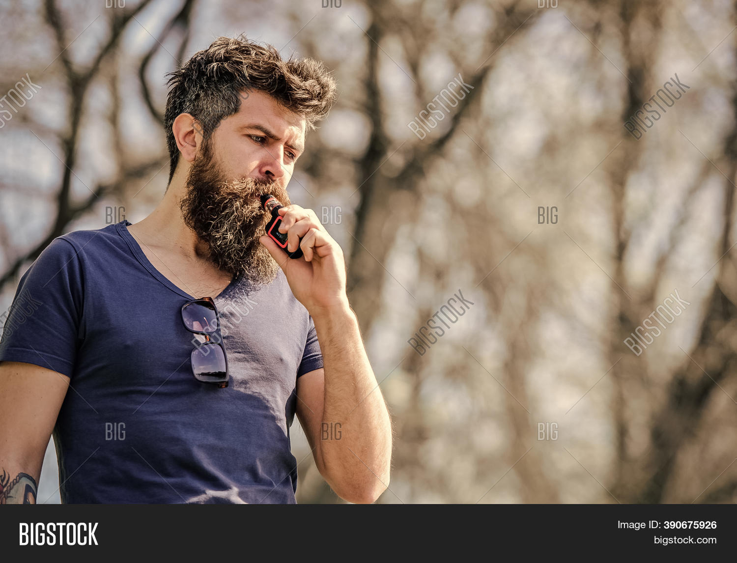 Man Long Beard Relaxed Image & Photo (Free Trial) | Bigstock