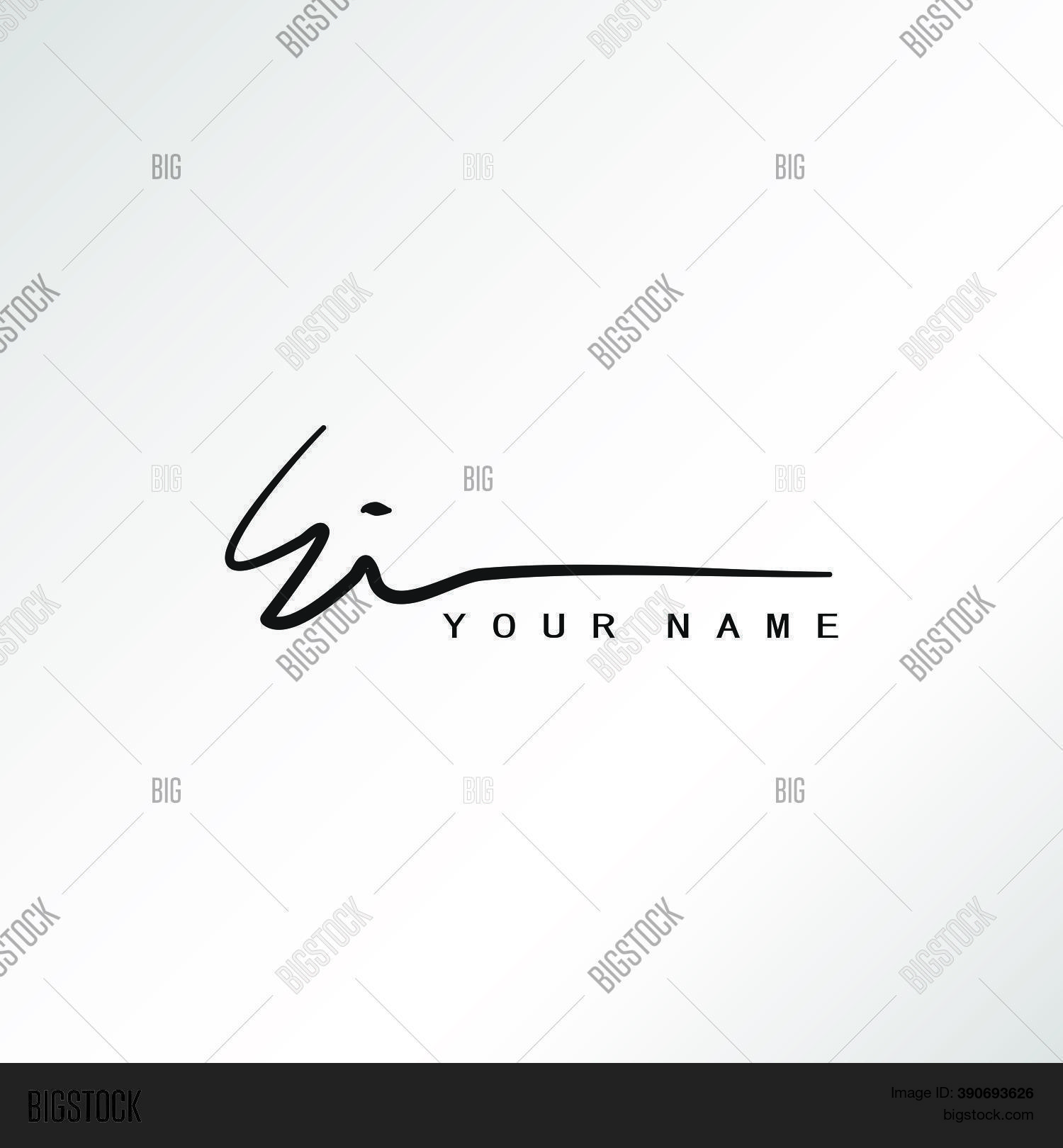 Signature Logo E , Ei Vector & Photo (Free Trial) | Bigstock